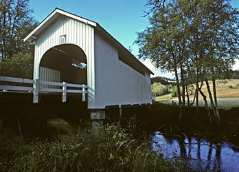 Harris Covered Bridge (1929), 75 foot long Howe style bridge on Marys ...