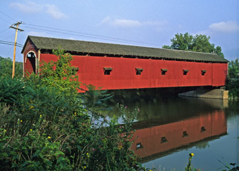 Buskirk Covered Bridge (1880), 154 foot long bridge over Hoosic river ...