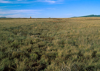 Santa Fe trail wagon ruts in Fort Union National Monument near Watrous ...