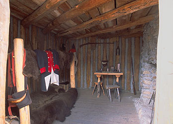 Replica of Fort Mandan - winter quarters for Lewis & Clark from 10/26 ...