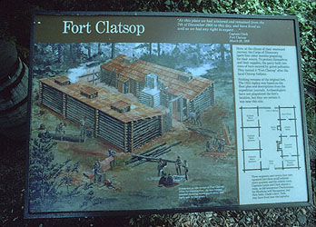 Picture of Actual Fort Clatsop, Winter Quarters for Lewis and Clark 12 ...
