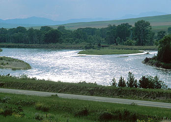 Missouri Headwaters State park where Jefferson, Gallatin, and Madison ...