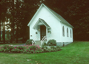 Pioneer Church near Carver, Oregon along Oregon trail