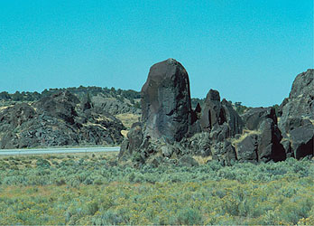 Massacre Rocks State Park near Snake River Canyon along Oregon Trail in ...
