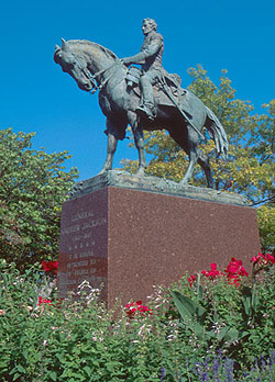 Statue of Andrew Jackson in Independence Square in Independence, Missouri