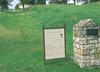 Wagon Ruts along Santa Fe trail in Fort Leavenworth, Kansas