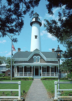 St. Simon Lighthouse (1872) on St. Simon Island, Georgia.