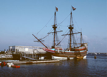 Mayflower II in Plymouth harbor in Massachusetts
