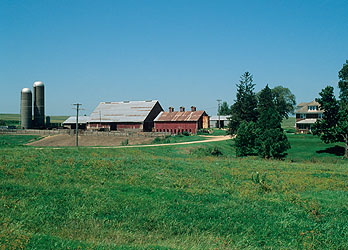 Red Barn in Dubuque County, Iowa