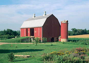 Historic Red Barn in Manitowoc County, Wisconsin