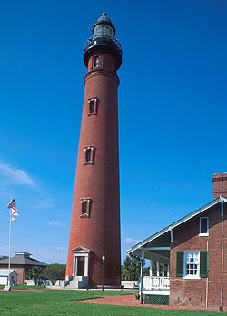 Ponce de Leon Inlet Lighthouse (Mosquito Inlet) (1887), 175 feet tall ...