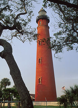 Ponce de Leon Inlet Lighthouse (Mosquito Inlet) (1887), 175 feet tall ...