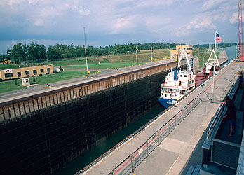 Dwight D. Eisenhower Locks on St. Lawerence Seaway in Massena, New York ...