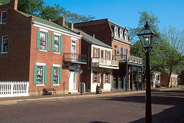 Historic Main Street in St. Charles, Missouri. Lewis and Clark were in ...